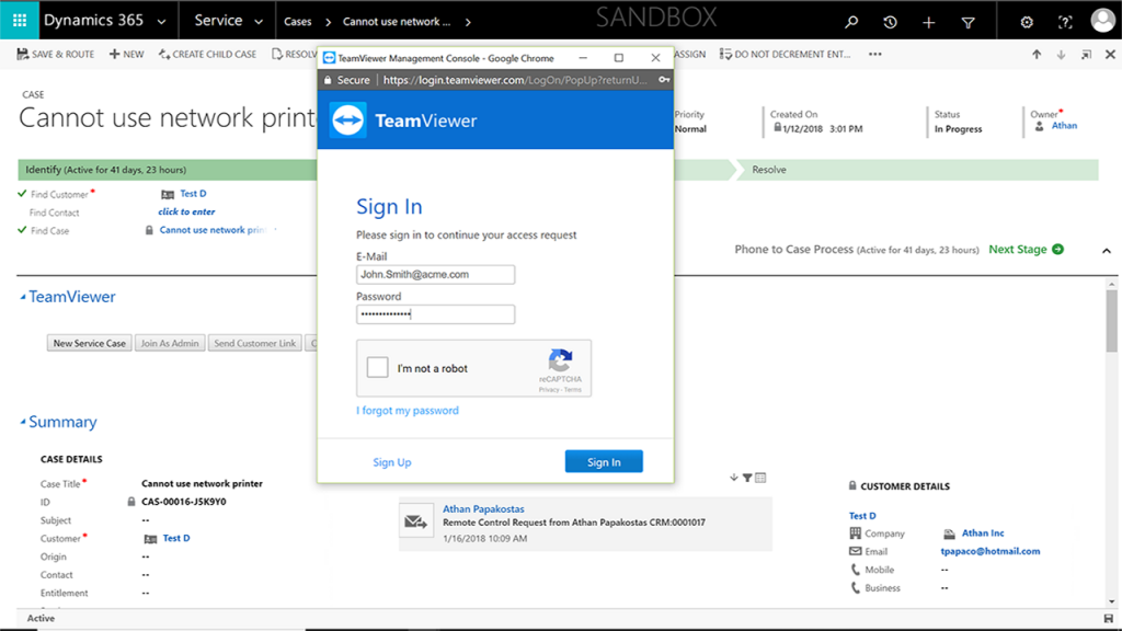 TeamViewer Integration For Microsoft Dynamics