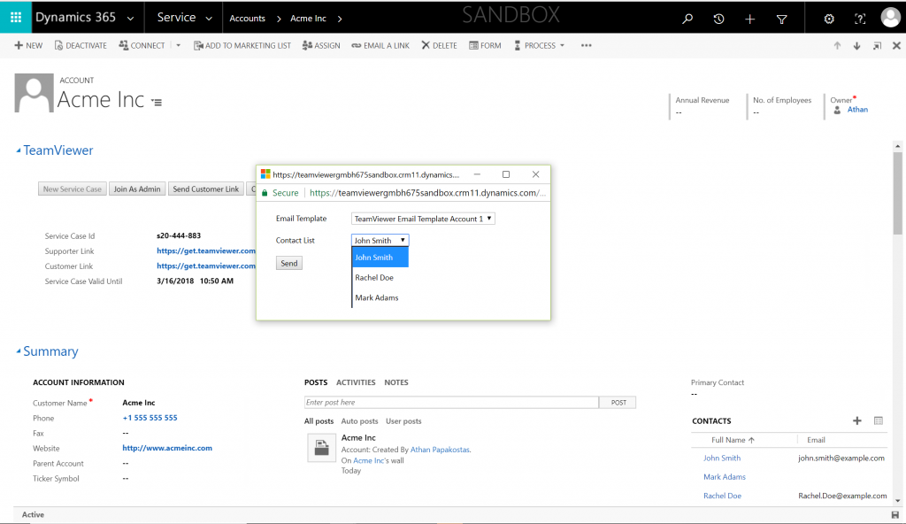 TeamViewer Integration For Microsoft Dynamics
